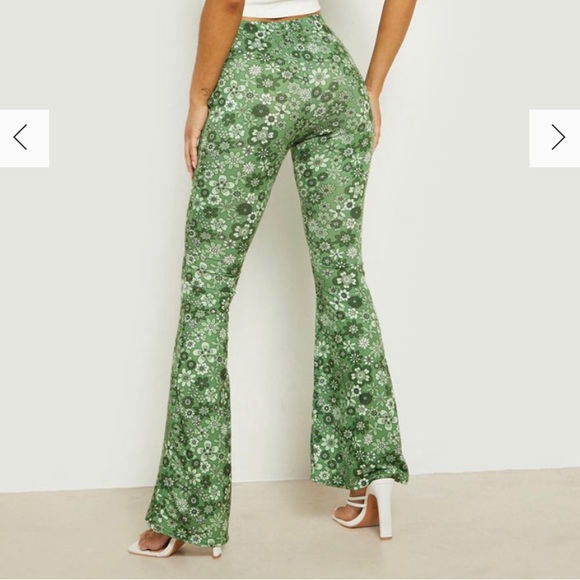 Boohoo | Pants & Jumpsuits | 7s Floral Print Flare Pants Great For ...